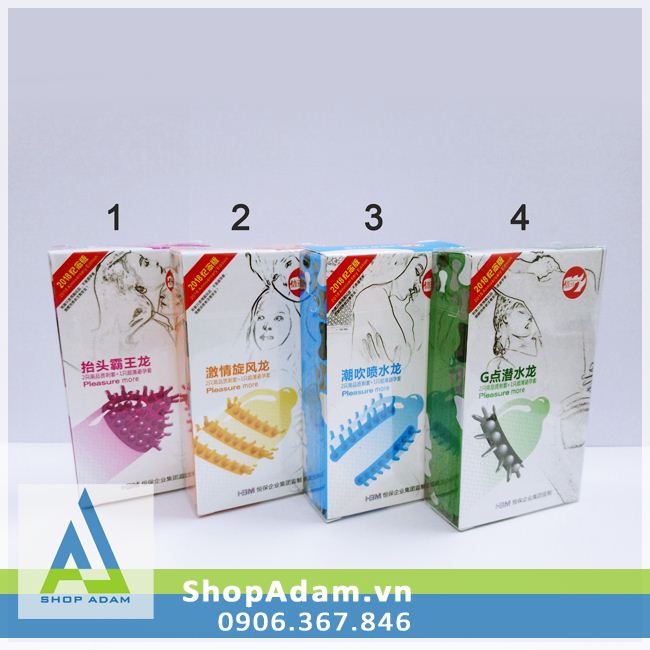 Bao cao su kiểu mới có râu bi gai HBM - ShopAdam.vn